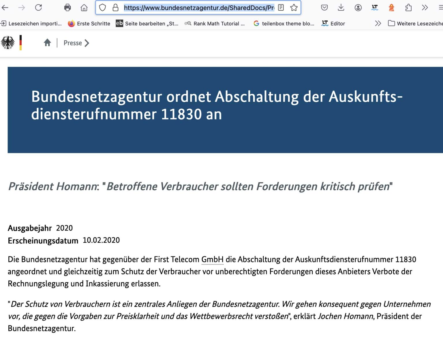 Achtung! Betrug mit der Nummer 11859 und Auskunft Gmbh? | Renate Blaes